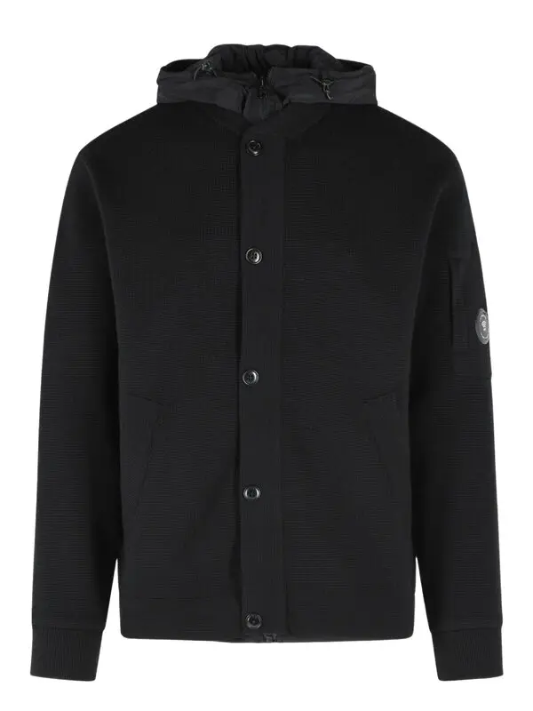 C.P. COMPANY Reversible Hooded Jacket - Black