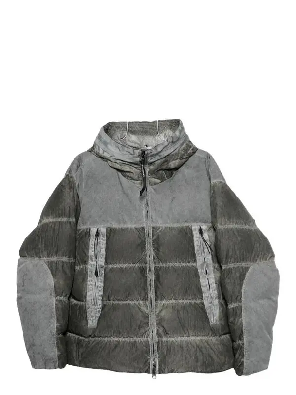 C.P. COMPANY Hooded Quilted Casual Jacket - Gray