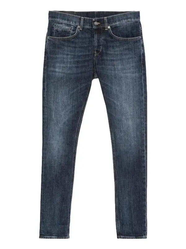DONDUP Belt Loop Slim Fit Jeans - Black