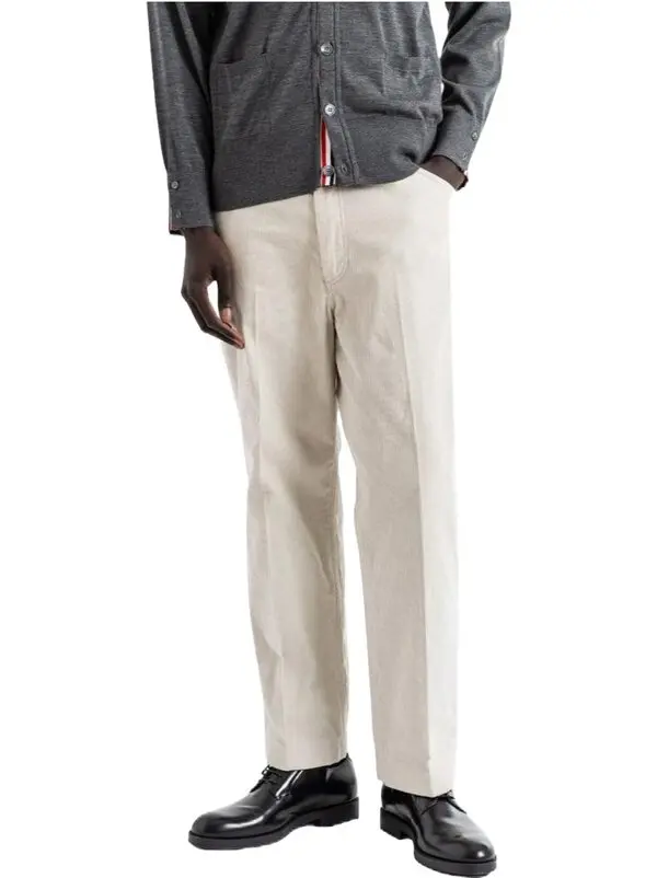 Thom Browne Corduroy Chino Trousers - Beige