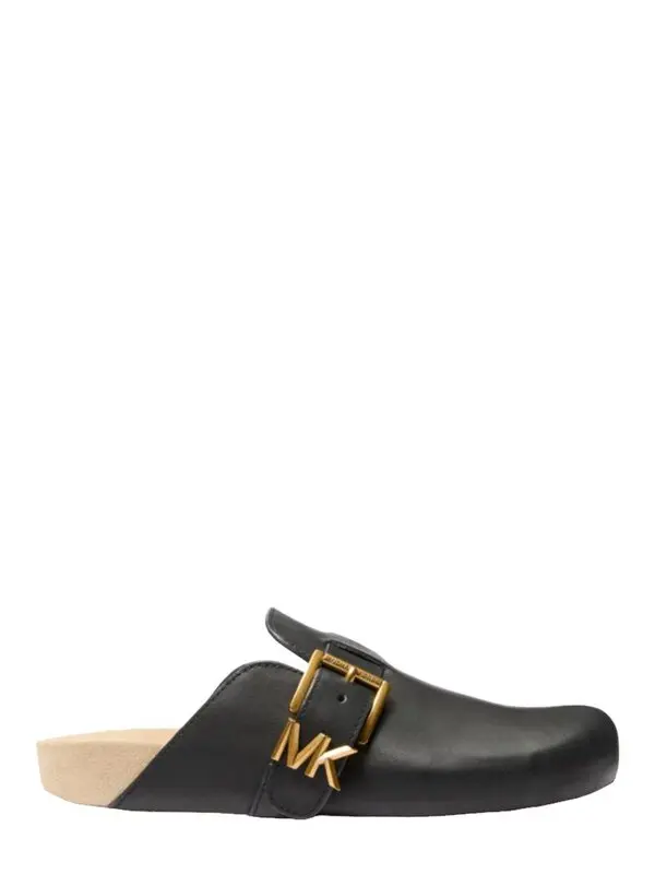 Michael Kors Greer Buckle Mules - Black