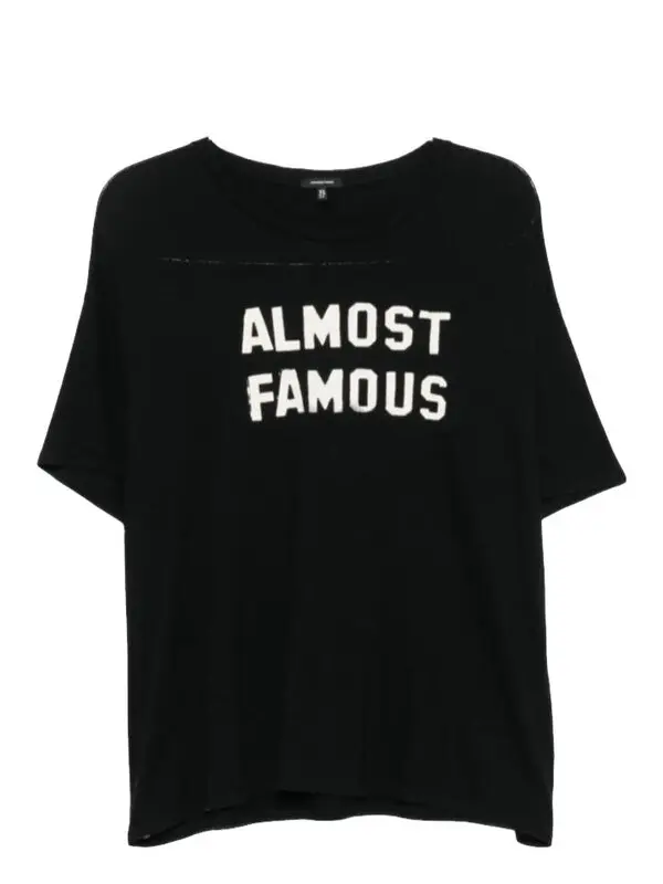 R13 Almost Famous Distressed-effect T-shirt - Black