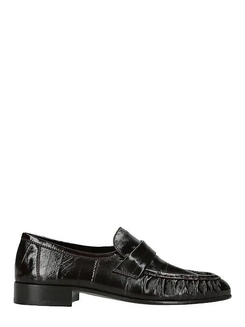 THE ROW Soft Eel Leather Loafers - Brown