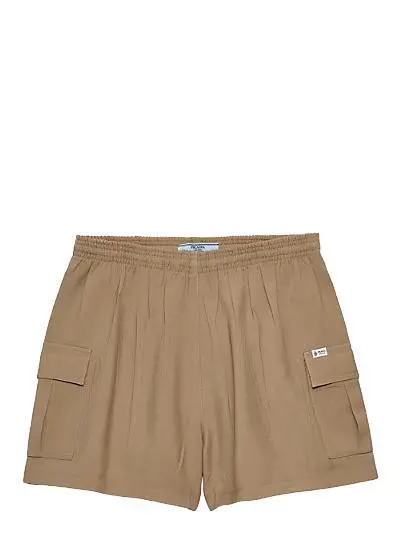 Prada Flap-pocket Wool Shorts - Brown
