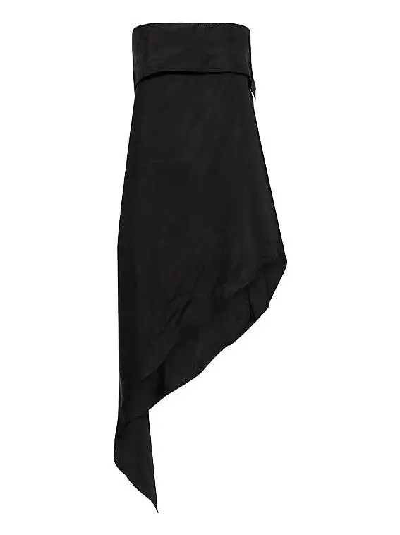 Dissh Asymmetrical Woven Top - Black