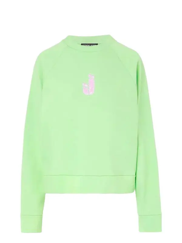 Iceberg Logo Patch Raglan Sleeve Sweatshirt - Green
