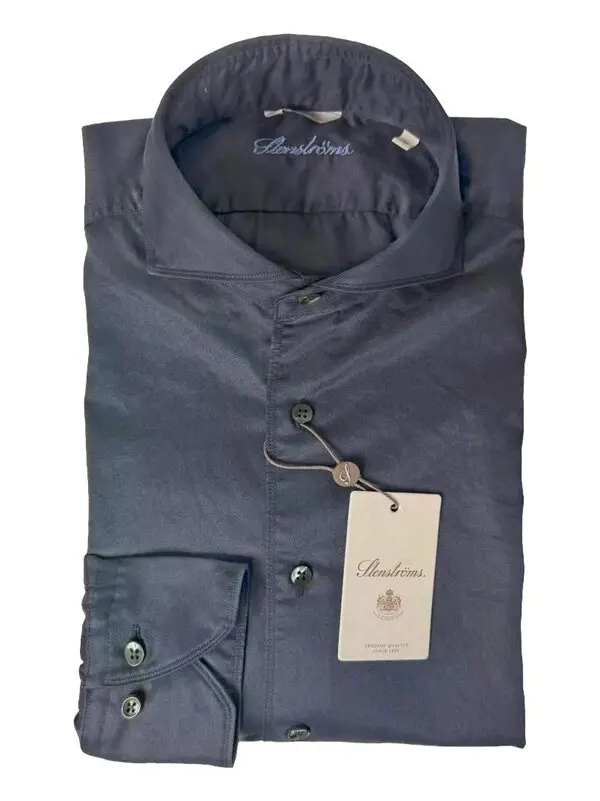 STENSTROMS Twill-weave Shirt - Blue