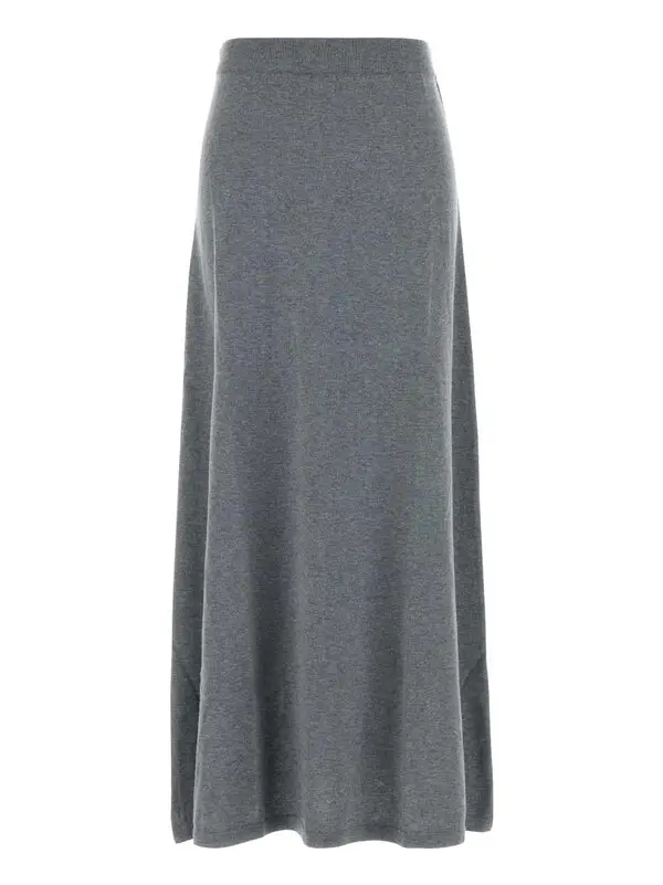 LISA YANG Cotton Blend Maxi Skirt - Gray