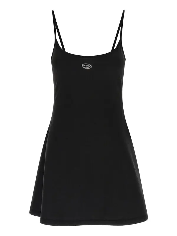 DIESEL® D-newhop-od Stretch Cotton Mini Dress - Black