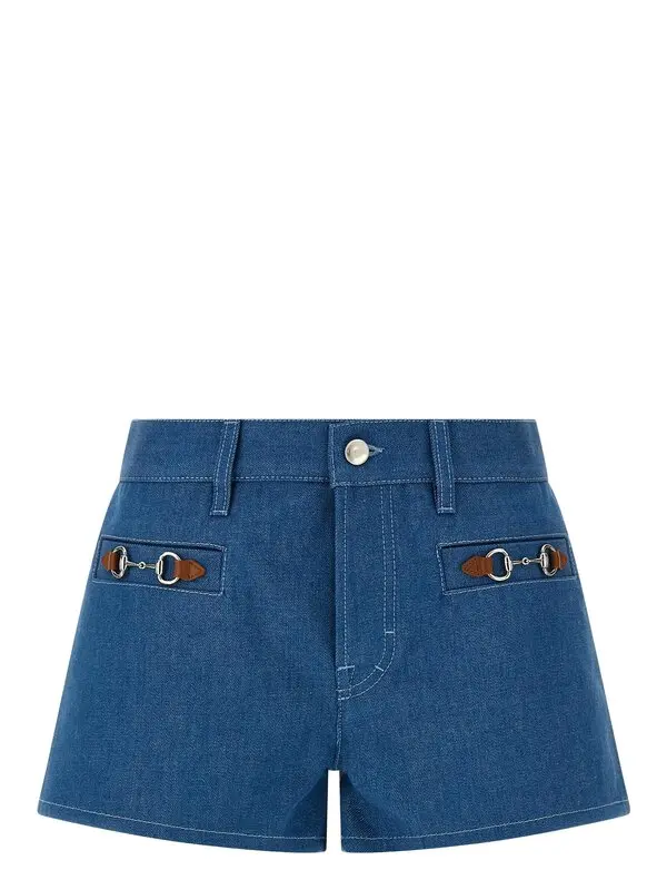 Gucci Denim Morsetto Shorts - Blue