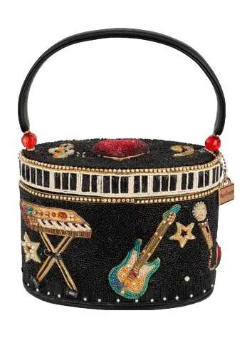 MARY FRANCES ACCESSORIES Jam Session Top Handle Handbag - Black
