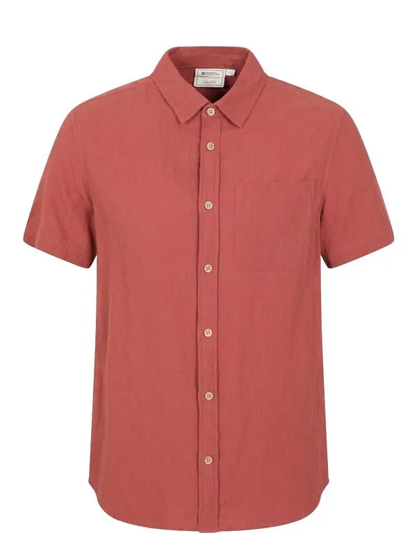 Mountain Warehouse Palm Textured Short-sleeved Shirt - Rust