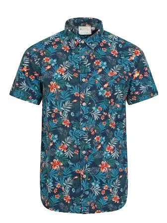 Mountain Warehouse Tropical Floral Short-sleeved Shirt - Navy