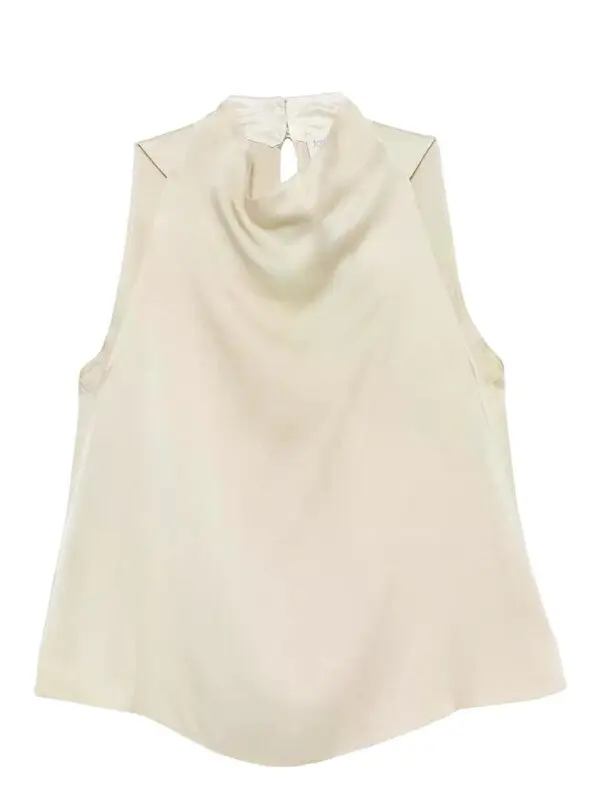 FORTE_FORTE High-neck Sleeveless Top - Neutrals