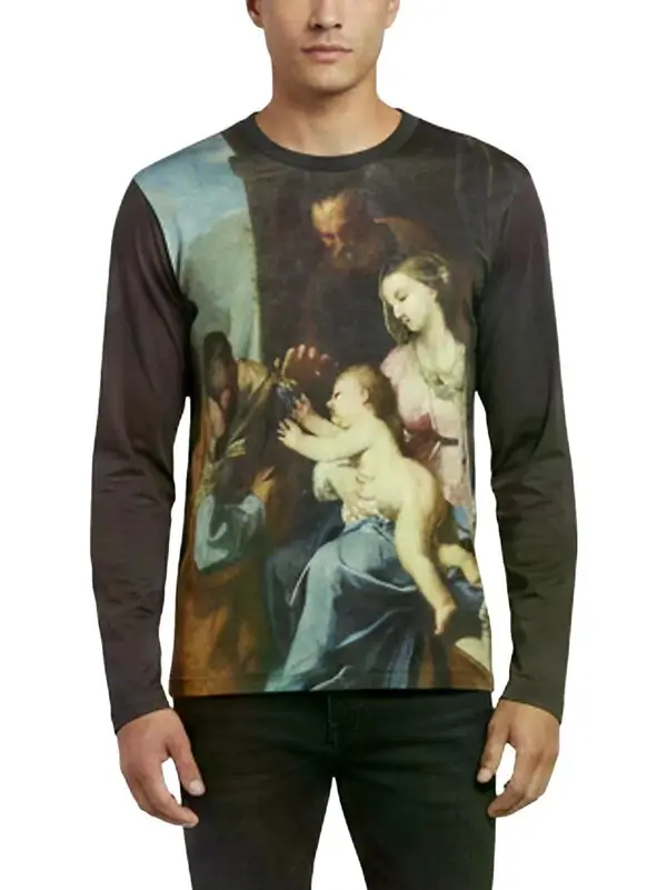 Dolce & Gabbana Graphic-print Long-sleeve T-shirt - Brown