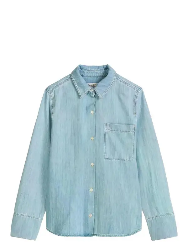 Marc O'polo Light Faded Wash Denim Shirt - Blue