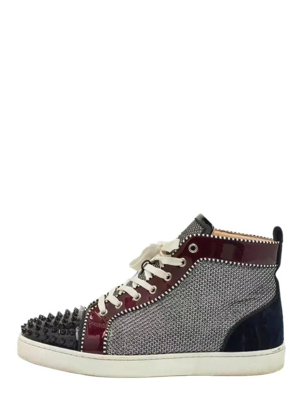 CHRISTIAN LOUBOUTIN Spikes Orlato High Top Sneakers - Grey
