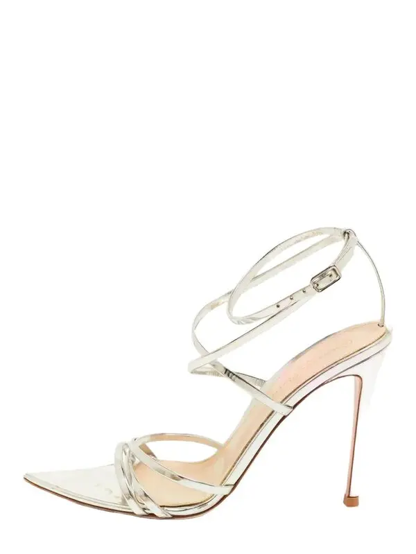 GIANVITO ROSSI Kim Crossover Ankle-strap Sandals - Silver