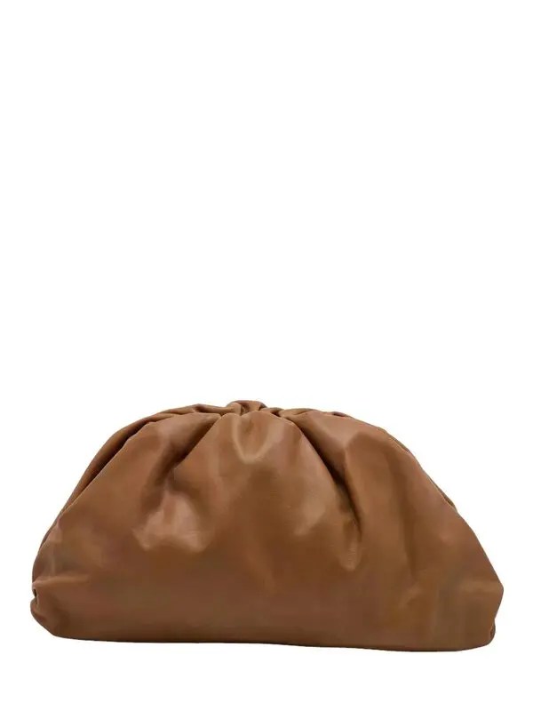 Bottega Veneta The Pouch Leather Clutch Bag - Brown