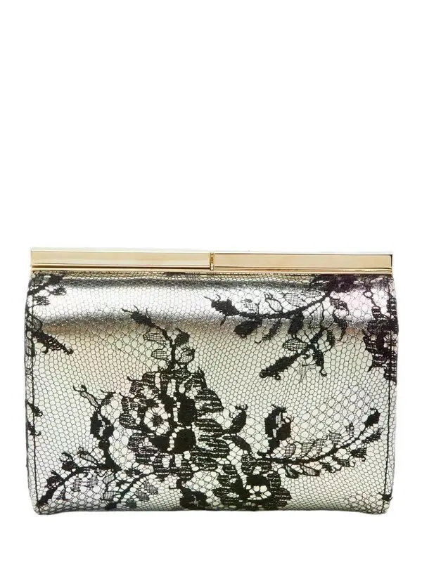 JIMMY CHOO Camille Lace Clutch Bag - Silver