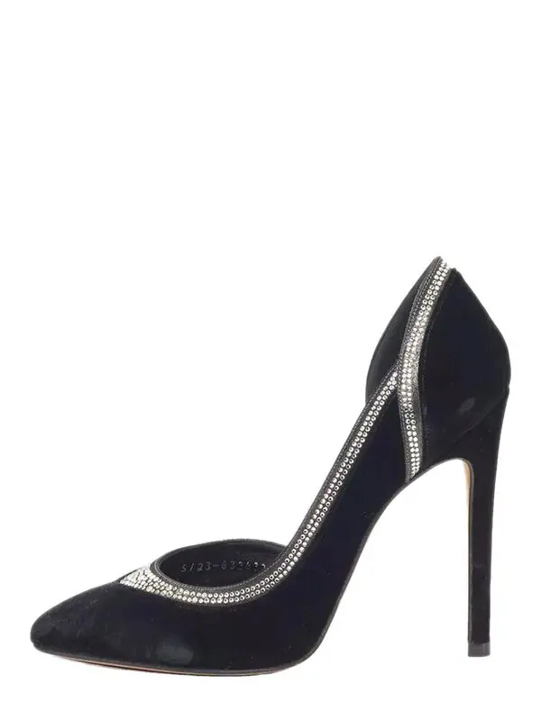 GINA Crystal-embellished D'orsay Pumps - Black