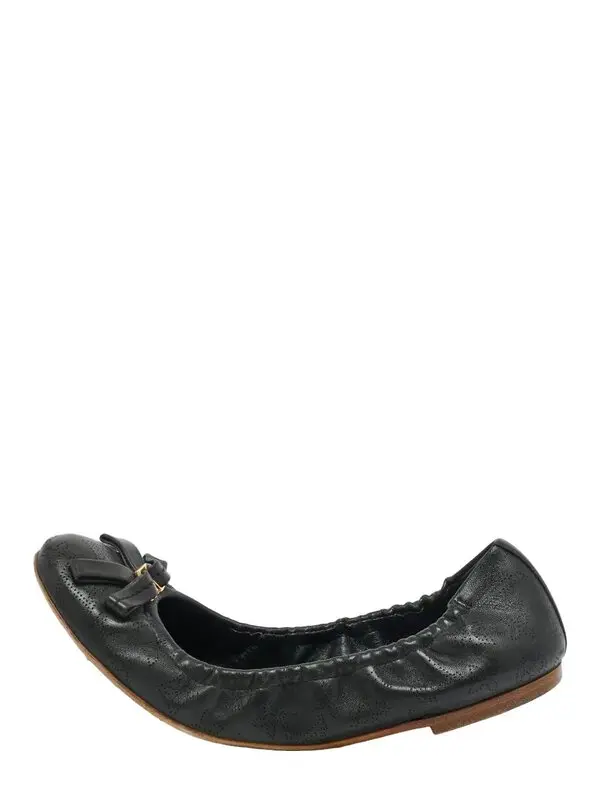 LOUIS VUITTON Perforated Monogram Ballet Flats - Black