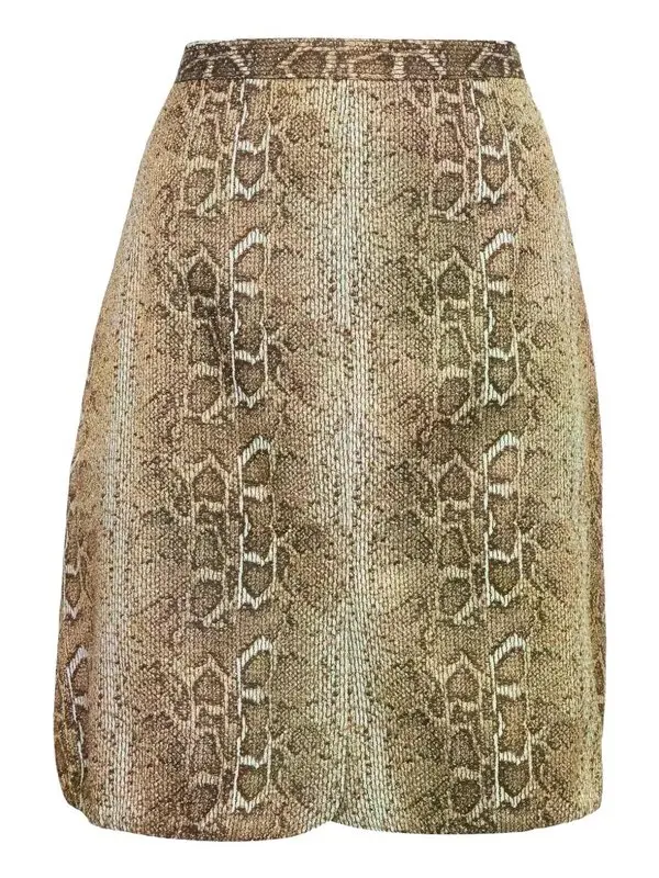 Giorgio Armani Jacquard-texture Mini Skirt - Neutrals