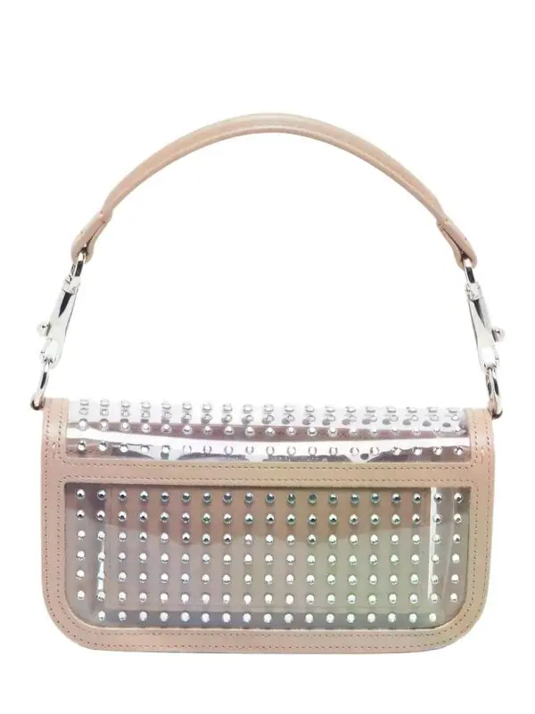 Valentino Garavani Locò Crystal-embellished Shoulder Bag - Neutrals