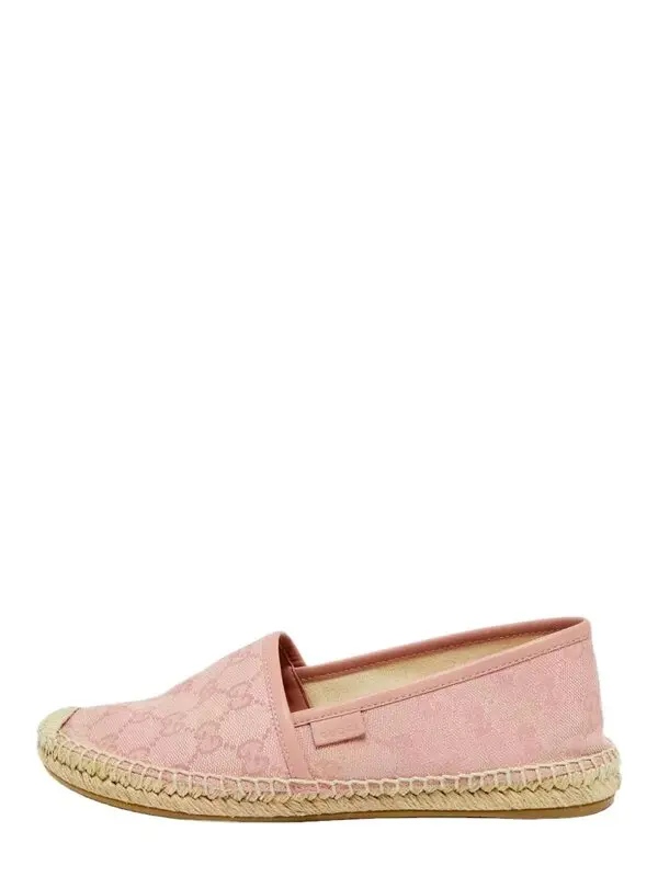 Gucci Monogram Canvas Espadrille Loafers - Pink