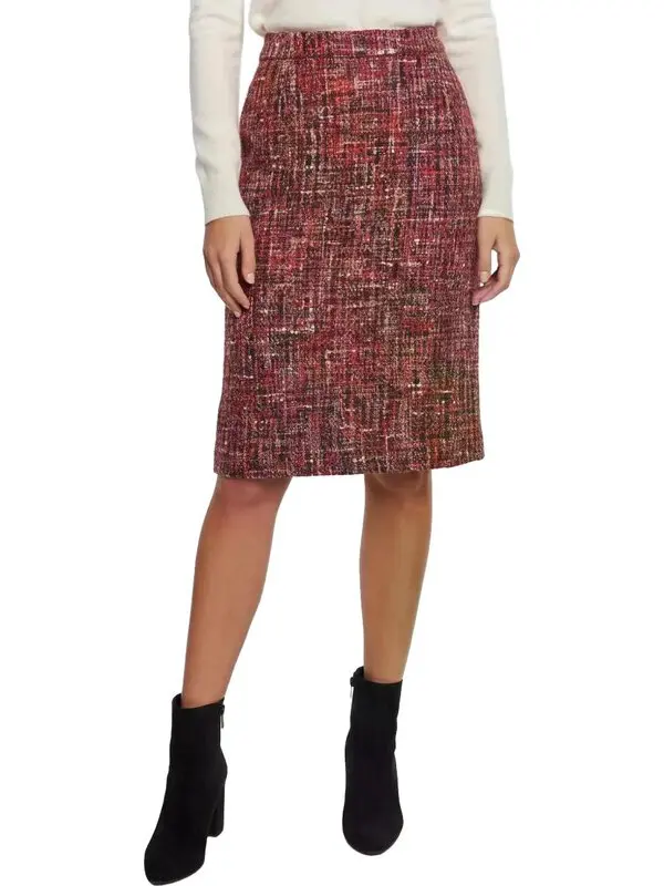 Escada Textured Pencil Midi Skirt - Pink