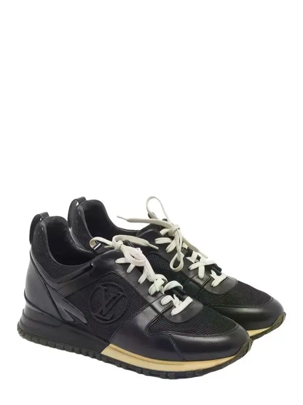 LOUIS VUITTON Run Away Leather Sneakers - Black
