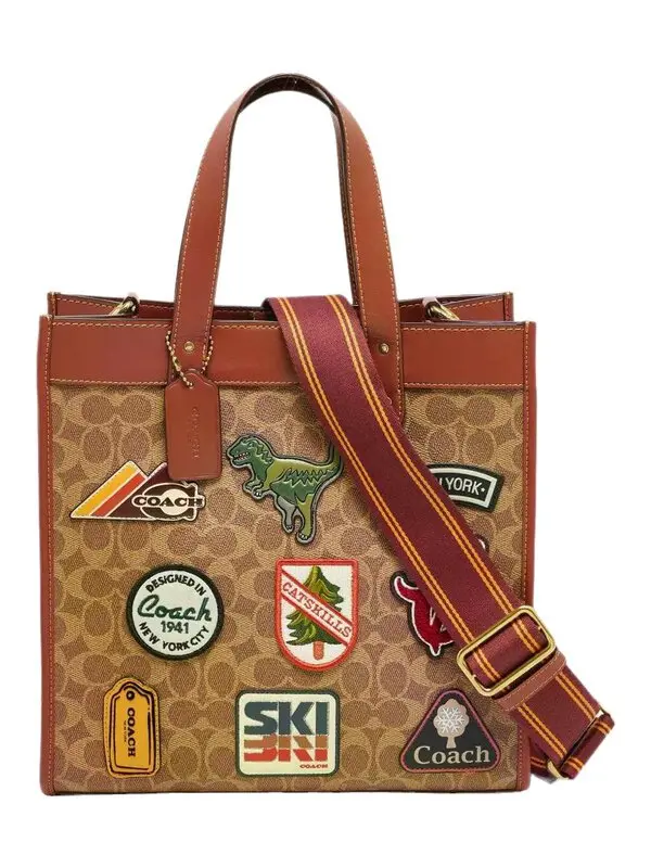 COACH Patchwork Monogram Tote Bag - Brown