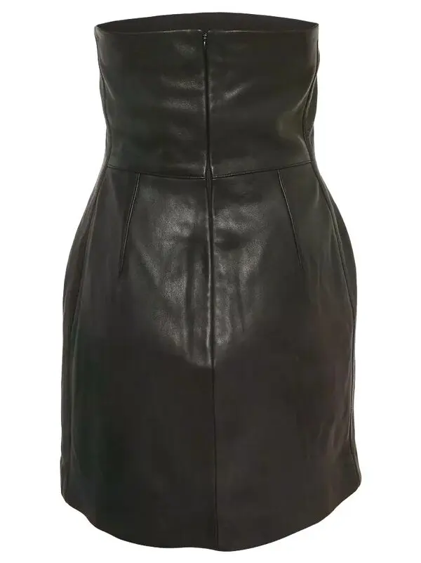 David Koma Strapless Quilted Dress - Black