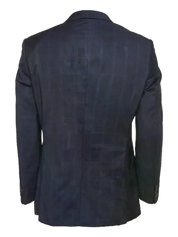 BOSS Check-pattern Blazer - Blue