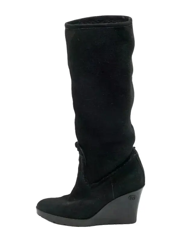 Gucci Courteney Wedge Boots - Black