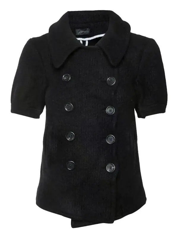 JOSEPH Iris Double-breasted Jacket With Corduroy Texture - Black