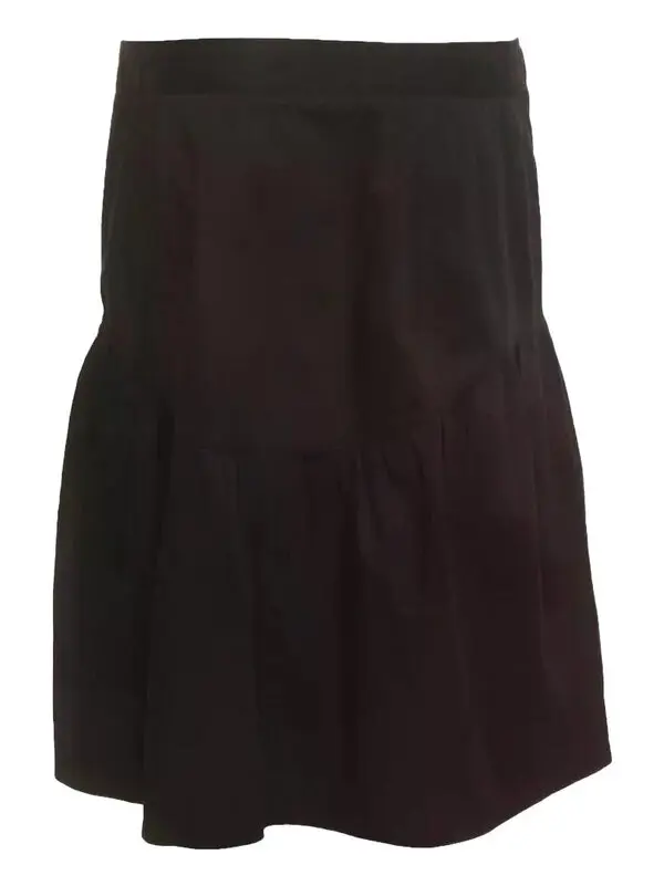 Burberry Pleated Midi Skirt - Black