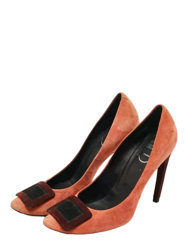 ROGER VIVIER Belle Vivier Trompette Heeled Pumps - Orange