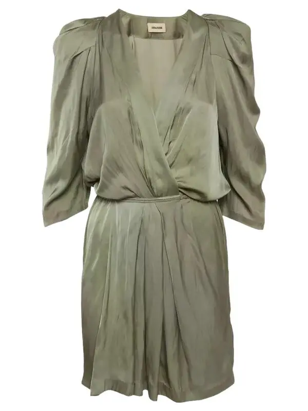 Zadig&Voltaire V-neck Mini Dress - Green