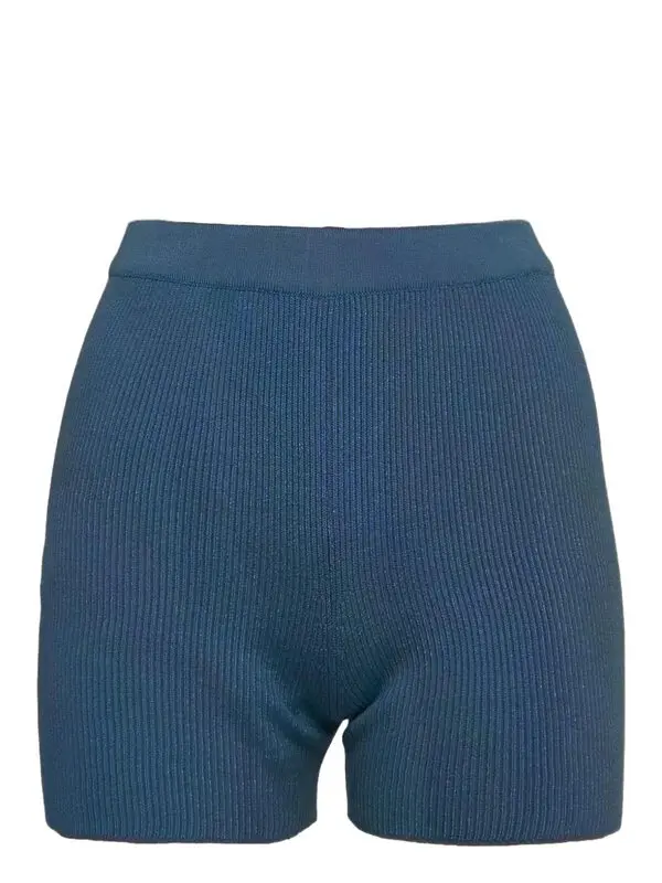 Jacquemus Ribbed Knit High-waisted Shorts - Blue