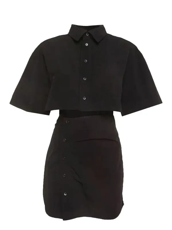 Jacquemus Crepe Twisted Mini Dress - Black