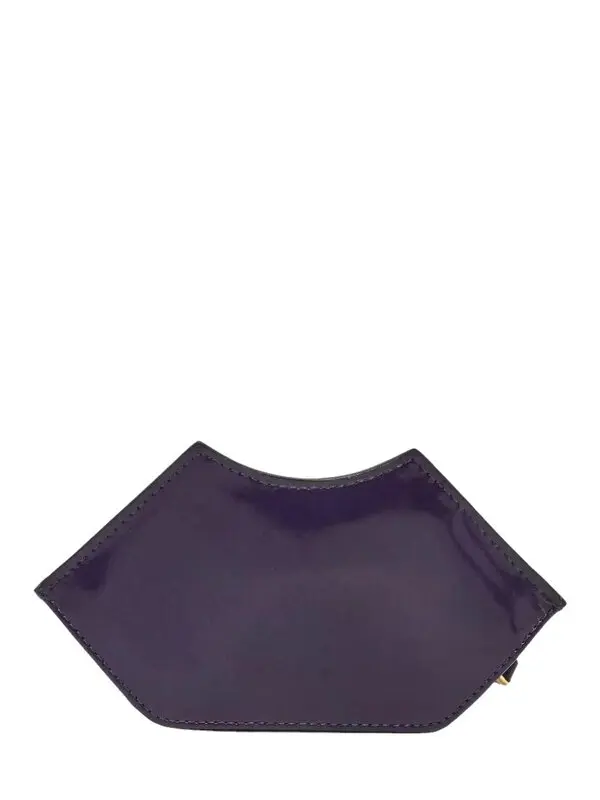 Marni Embossed Leather Clutch Bag - Purple