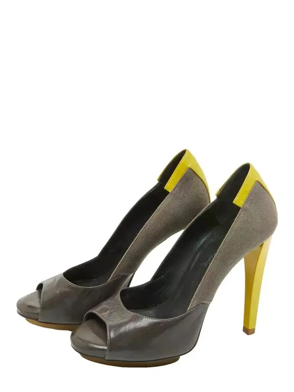 Balenciaga Peep-toe Platform Pumps - Grey