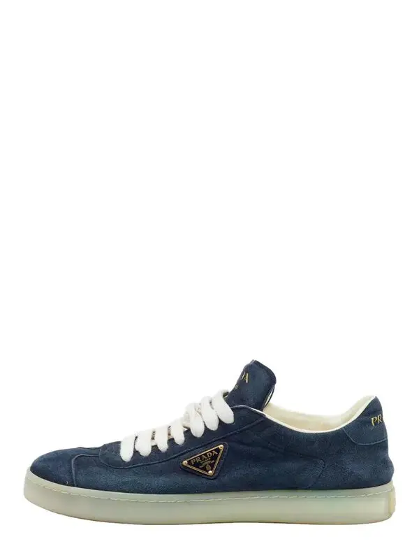 Prada Suede Lace-up Sneakers - Blue