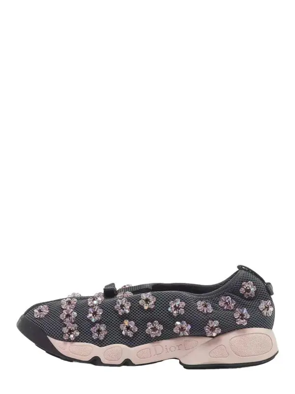 Dior Fusion Crystal Embellished Sneakers - Grey