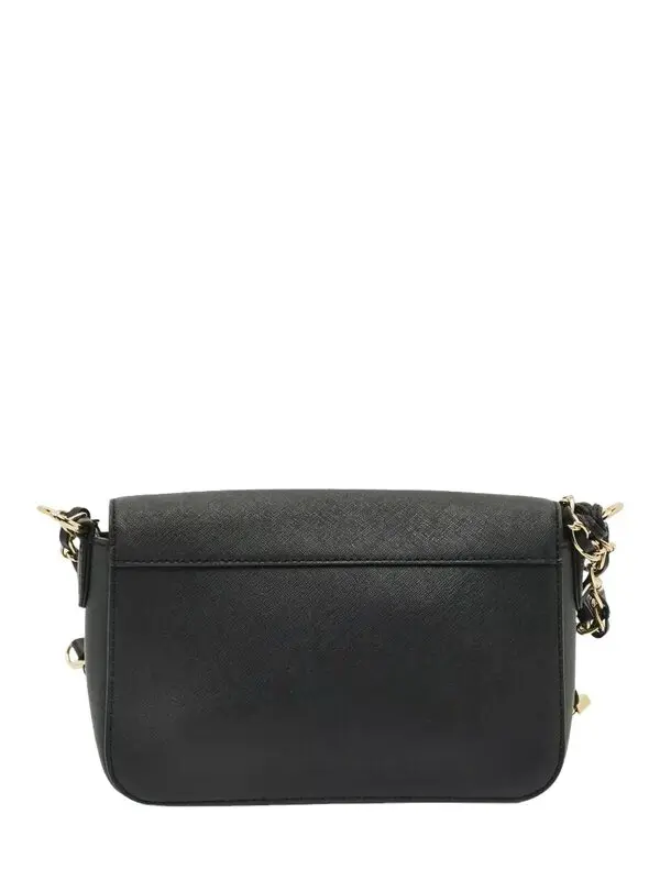 Dkny Bryant Park Flap Shoulder Bag With Chain Link Trim - Black