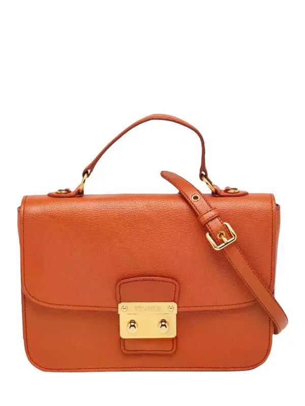 Miu Miu Madras Push-lock Handbag - Orange