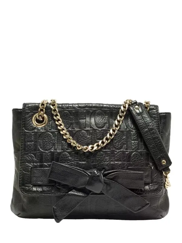 Carolina Herrera Audrey Bow Detail Shoulder Bag - Black