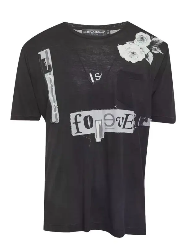 Dolce & Gabbana Patchwork Jersey T-shirt - Black