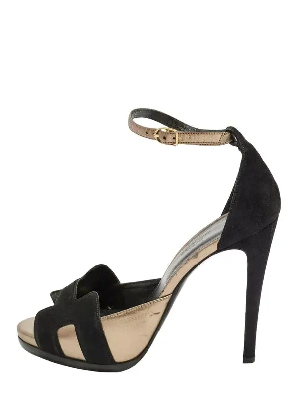 Hermès Premiere 70 Ankle-strap Sandals - Black